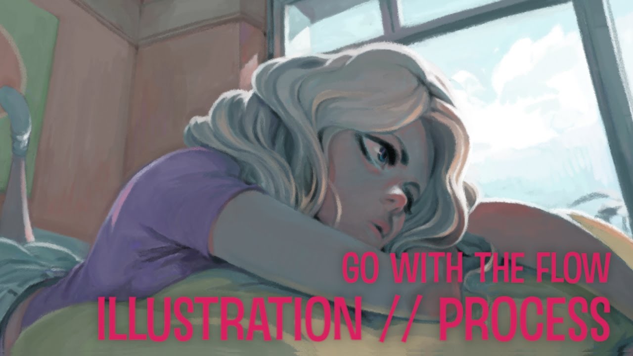 With the flow - Painting Process - YouTube