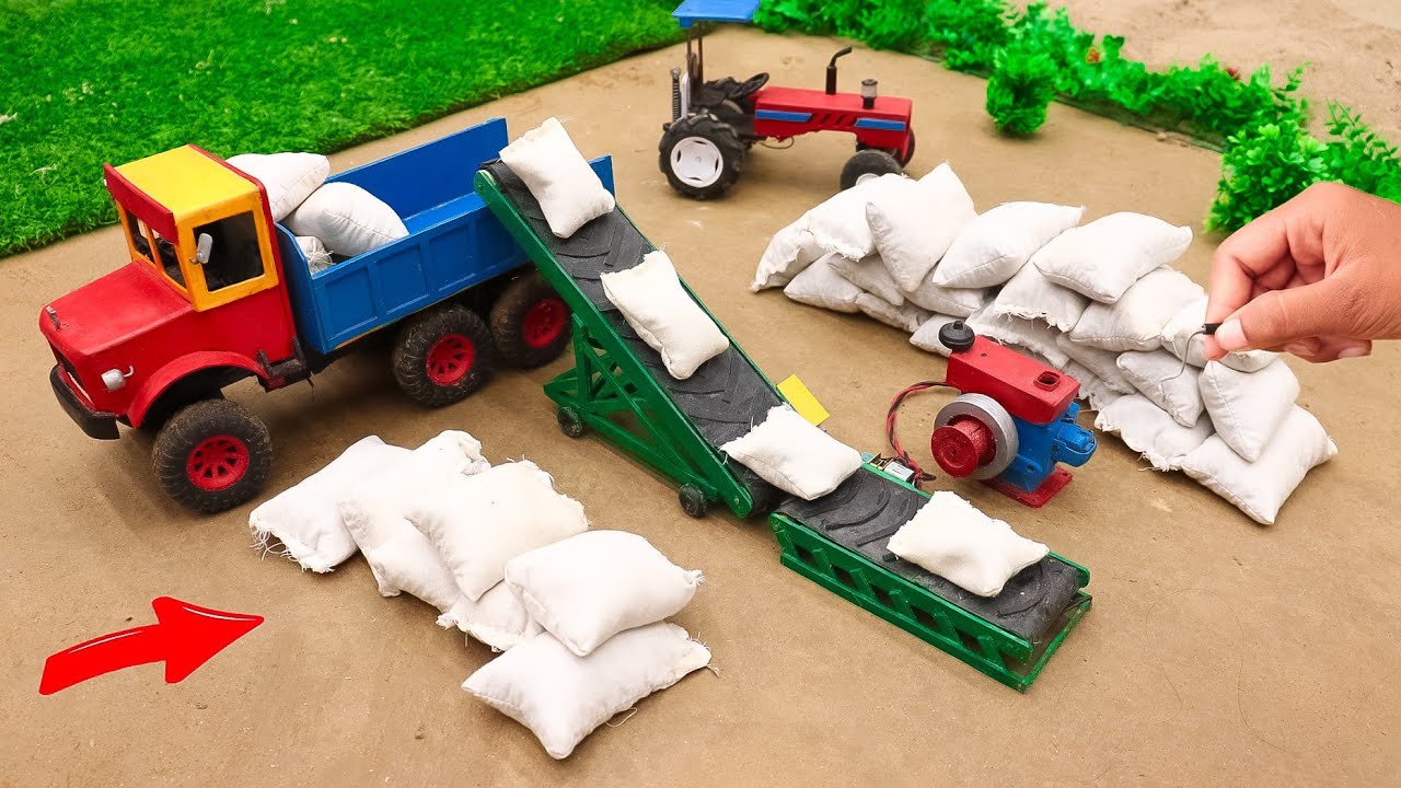 diy truck loading wheat from conveyor system || science project ...