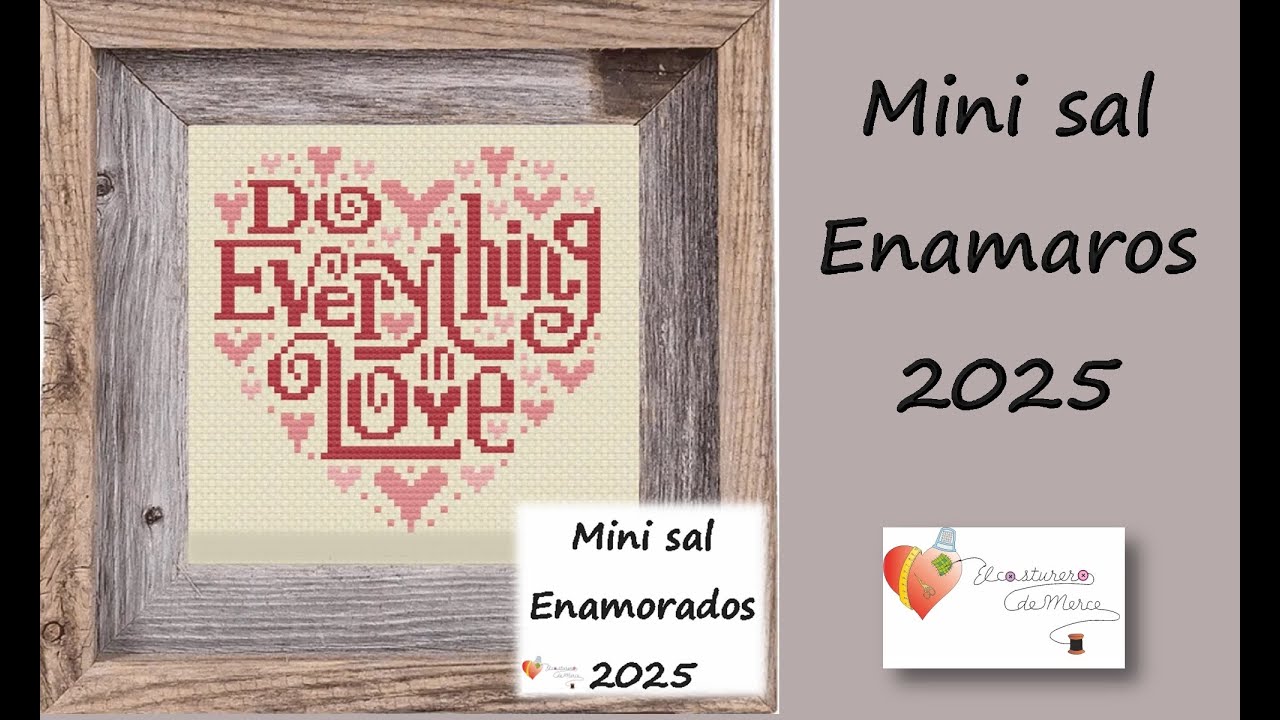MINI SAL ENAMORADOS 2025 #puntodecruz #crossstitch #flosstube - YouTube