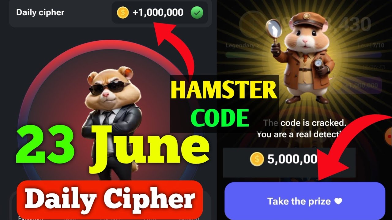 23 June Daily Cipher | Hamster Kombat Daily Cipher Combo Code Today ...