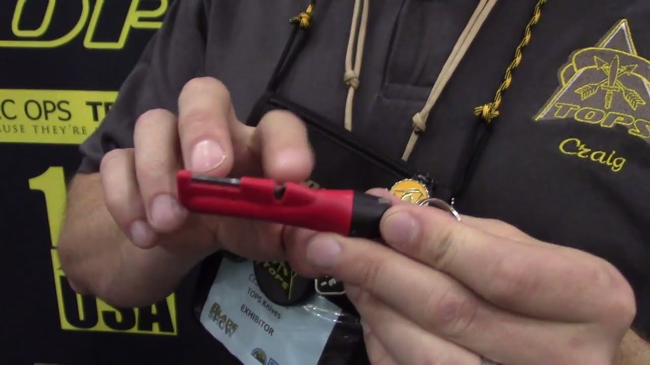 Tops Knives Review on Mini Knife Sharpener (Sharp-N-Spark) - YouTube