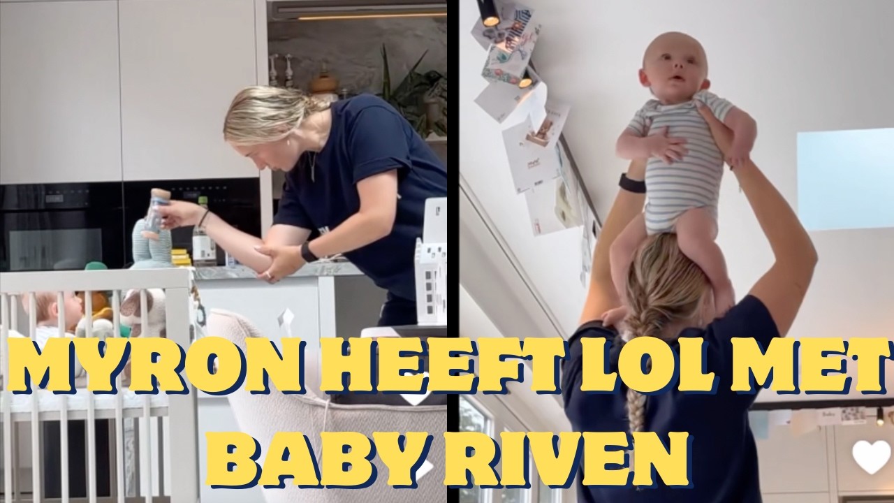Myron en Enzo hebben veel lol met baby Riven Knol - YouTube