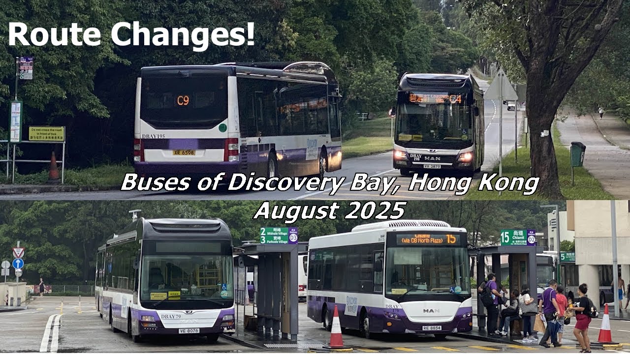 Buses in Discovery Bay, Hong Kong | After the August 2025 route changes ...