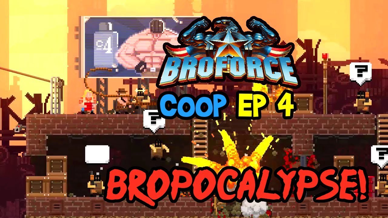 BROPOCALYPSE! BroForce Gameplay, 2 Player Let's Play Coop Campaign ...