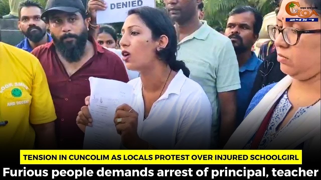 #Tension in Cuncolim as locals protest over injured schoolgirl. - YouTube