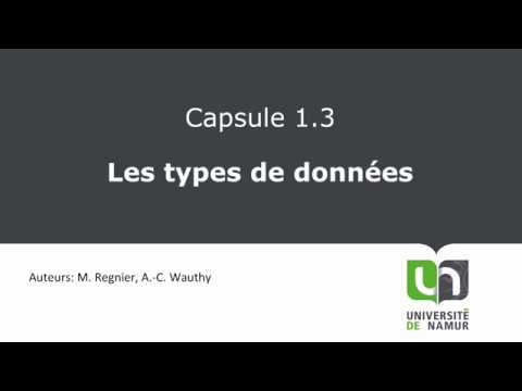 Vidéo 1.3 Types de données - YouTube
