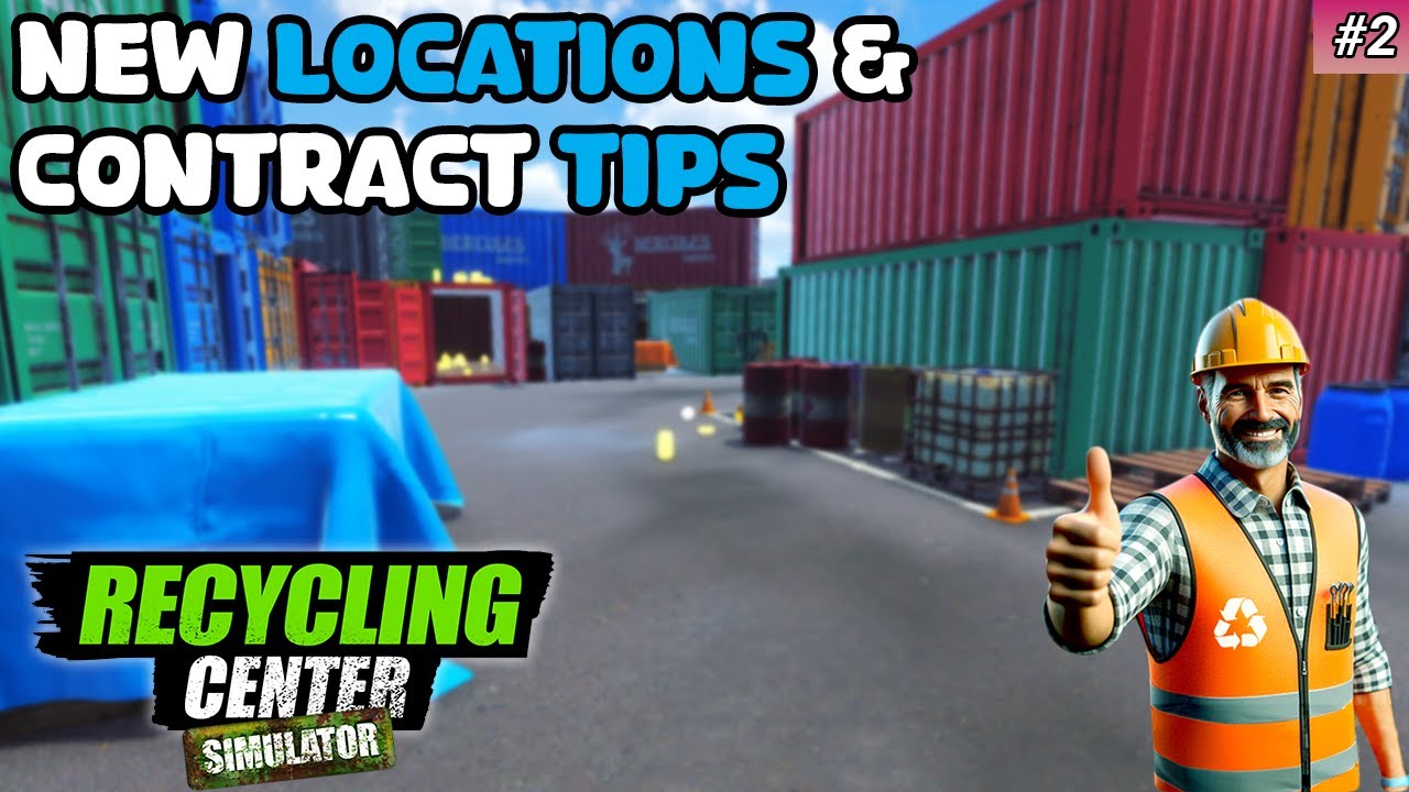 New Locations & Contract Tips! [Recycling Center Simulator gameplay] - YouTube