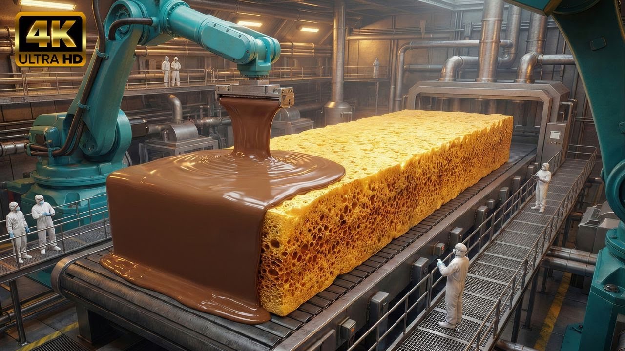 Inside a Honeycomb Factory: From Golden Syrup to Explosive Foam (Full ...