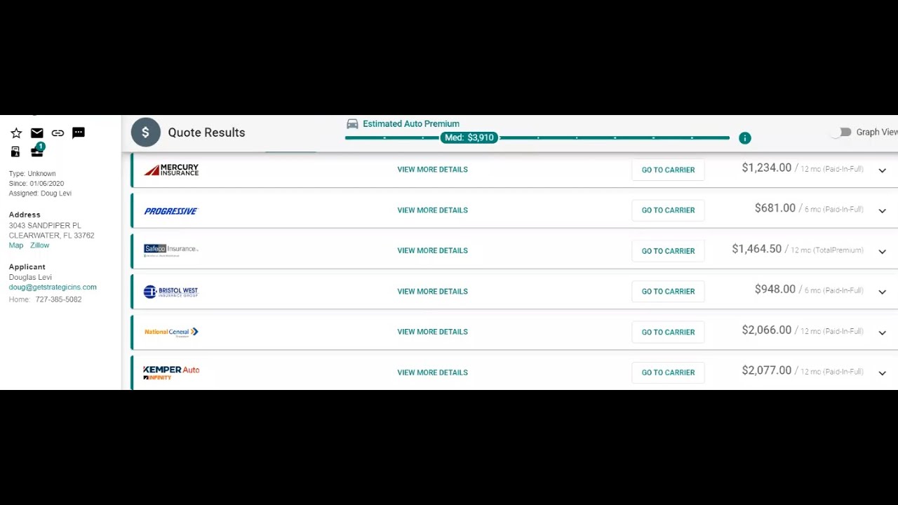 How to do Auto Insurance Proposals- EZ Lynx Comparative Rater - YouTube