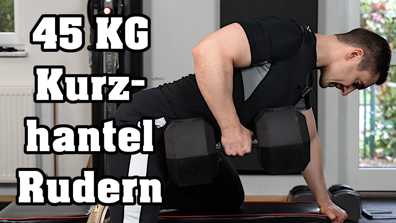 Training // Einarmiges Rudern mit 45 KG Kurzhanteln - YouTube