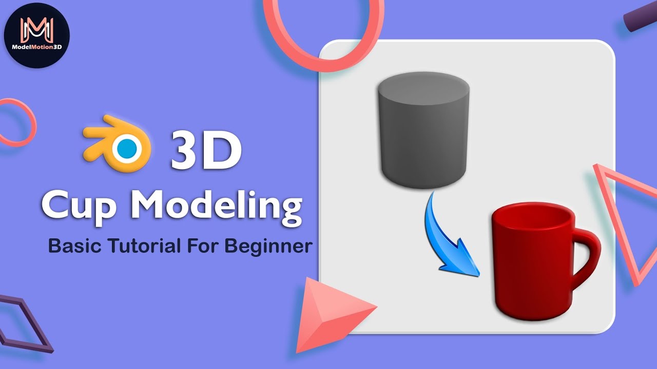 3D Cup Design Tutorial For Beginners |Fast | Easy| Start Your 3D Jurne ...