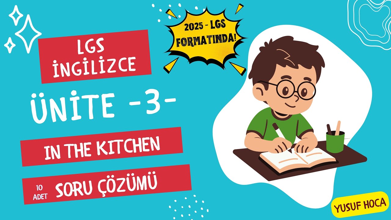 8. Sınıf 3. Ünite | In the Kitchen | 10 Adet Soru Çözümü #lgsingilizce ...