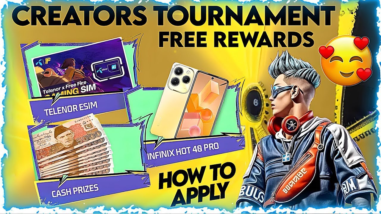 Free Fire Pakistan Creators Tournament 🎮 | Win Mobile Phones & Cash ...