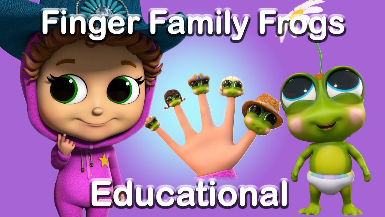 The Finger Family with the 5 Little Speckled Frogs (Learn Numbers ...