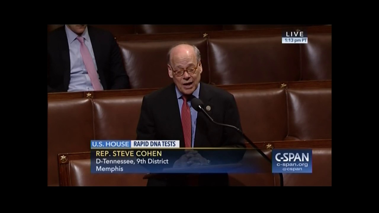 Congressman Cohen Speaks in Support of the Rapid DNA Act - YouTube