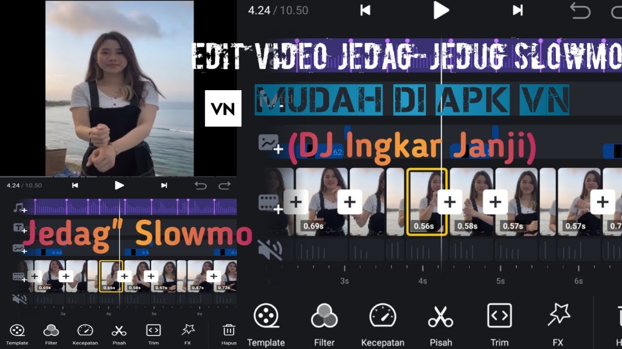 Tutorial Velocity Slowmo “Dj Ingkar Janji" Mudah di Apk VN. Viral Tiktok - YouTube