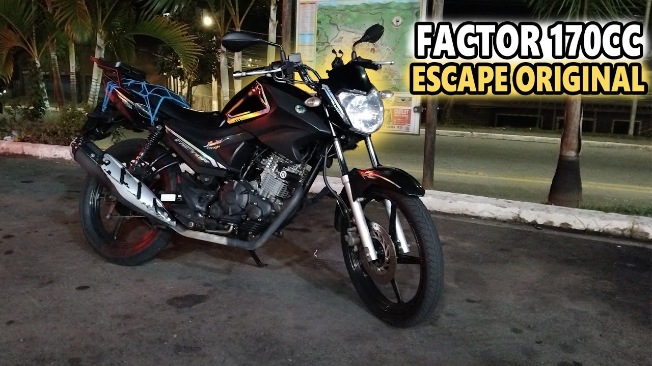 TOP SPEED DA FACTOR 170CC COM ESCAPE ORIGINAL!! andou bem ?? - YouTube