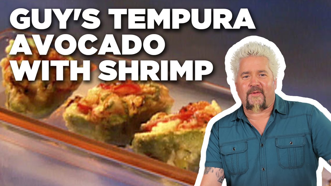 Guy Fieri's Tempura Avocado with Shrimp | Guy's Big Bite | Food Network ...