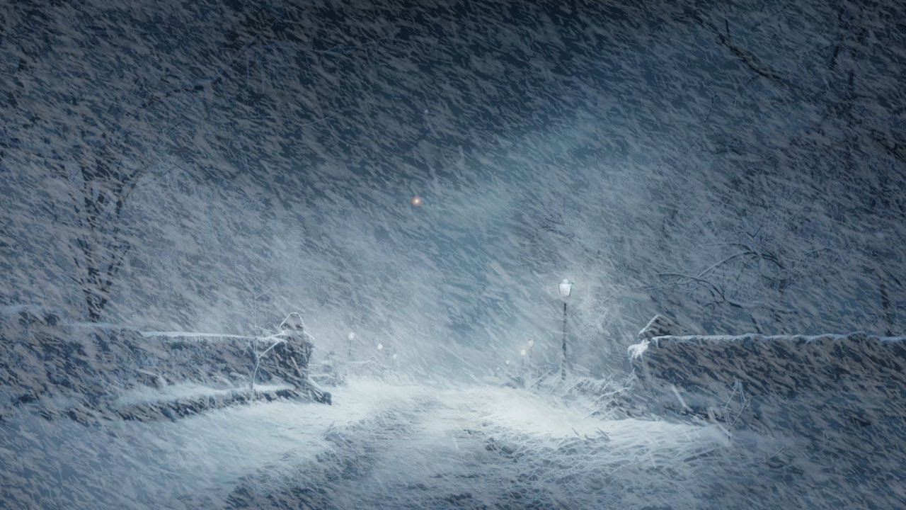 Soothing Wind & Snowstorm Sounds to Relieve Anxiety | Falling Snow ...