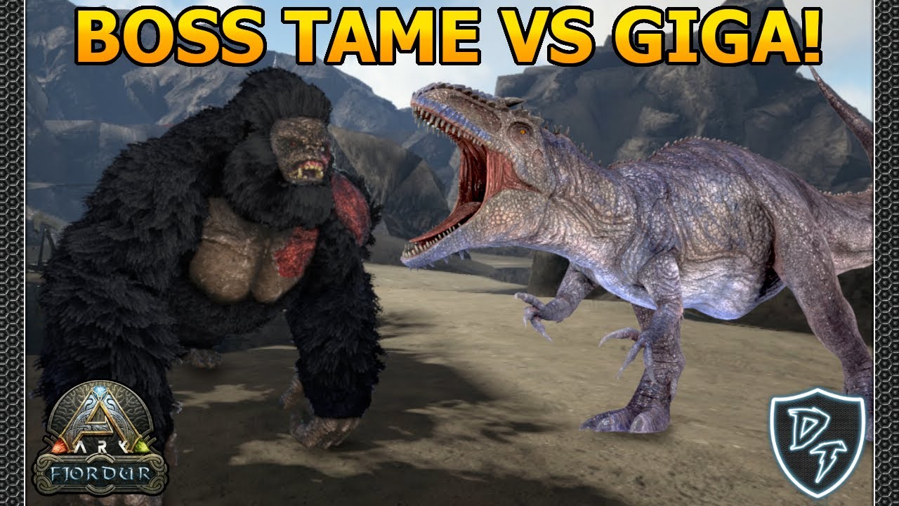 Megapithecus Boss Tame Vs Wild Giga! - Ark Survival Evolved Fjordur ...