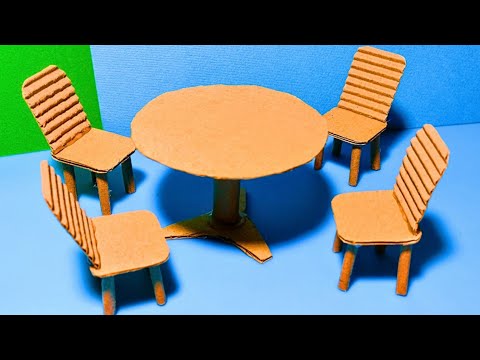 How to make miniature furniture with Cardboard Paper | how to make a ...