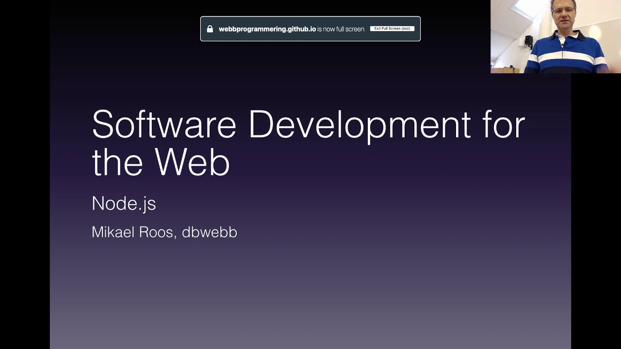 S04 Server side JavaScript with Node and Express (lecture part 1) - YouTube