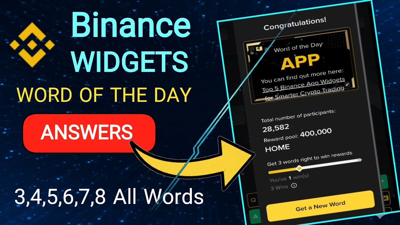 Theme Binance Widgets WOTD | Binance Crypto Wodl Answers today | All ...