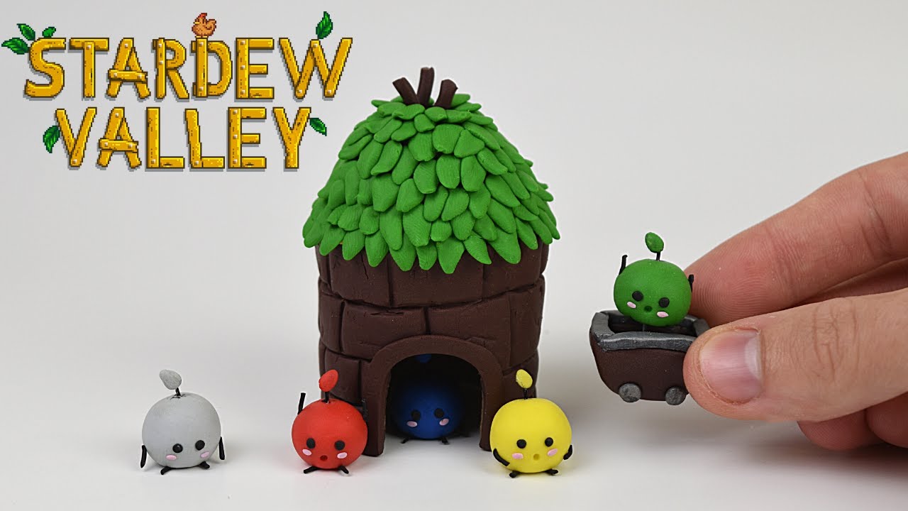 Making The Junimos With Their Hut And Kart Using Polymer Clay - Stardew ...