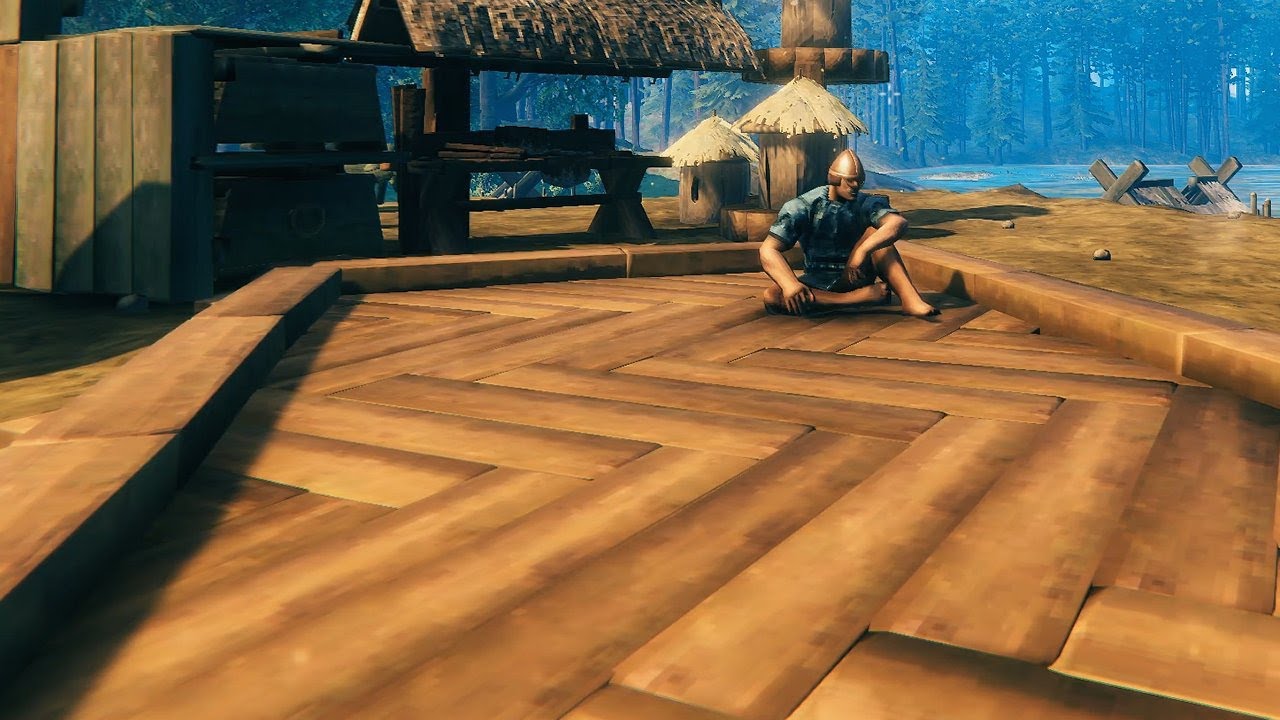 Valheim Herringbone floor with snap points - YouTube