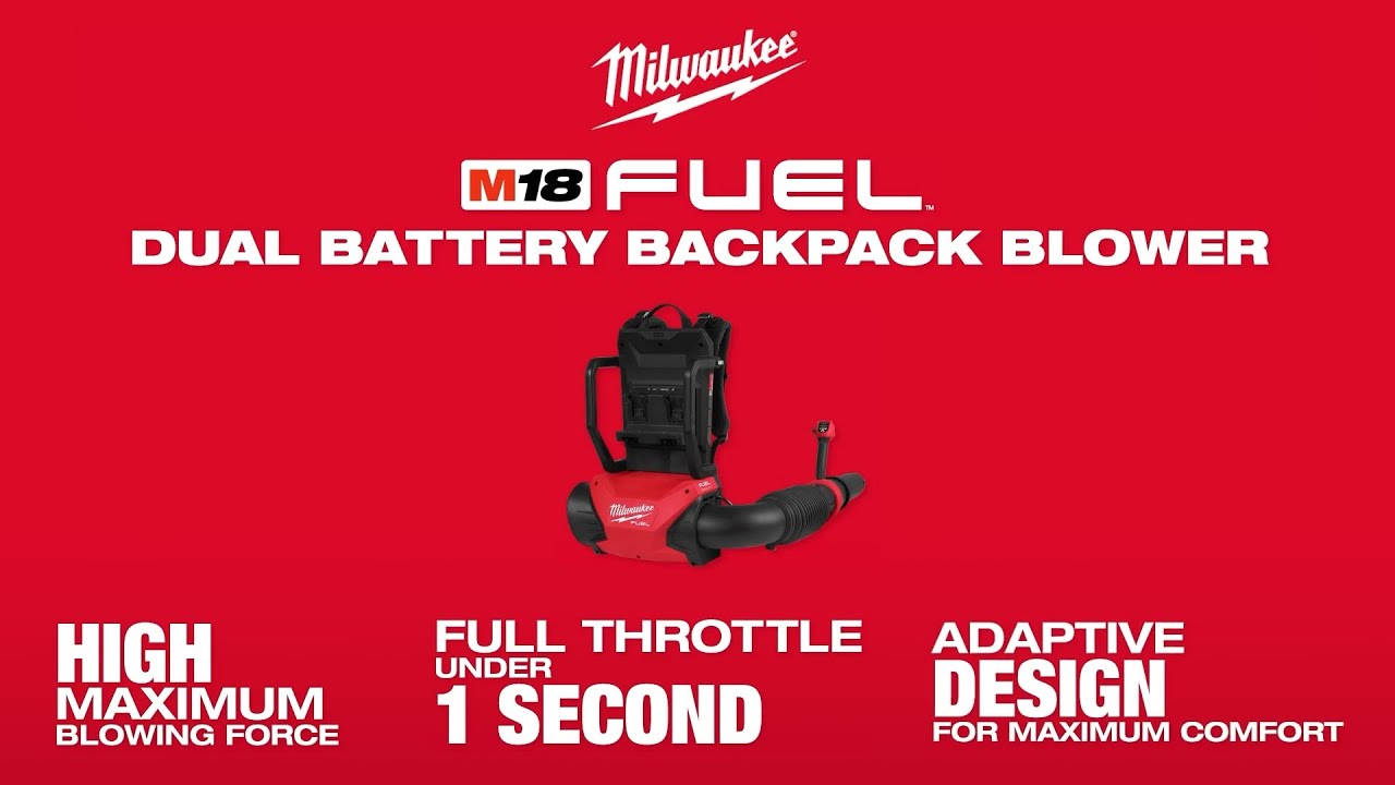 M18 FUEL™ Dual Battery Backpack Blower - M18F2BPBL0 - YouTube