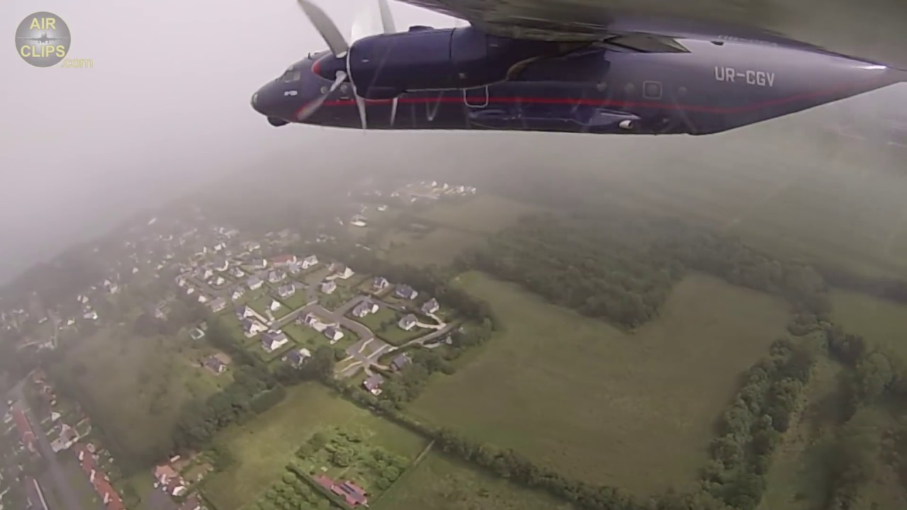 THRILLING OUTBOARD CAM!!! Antonov 12 Takeoff with GREAT Prop Vortices ...