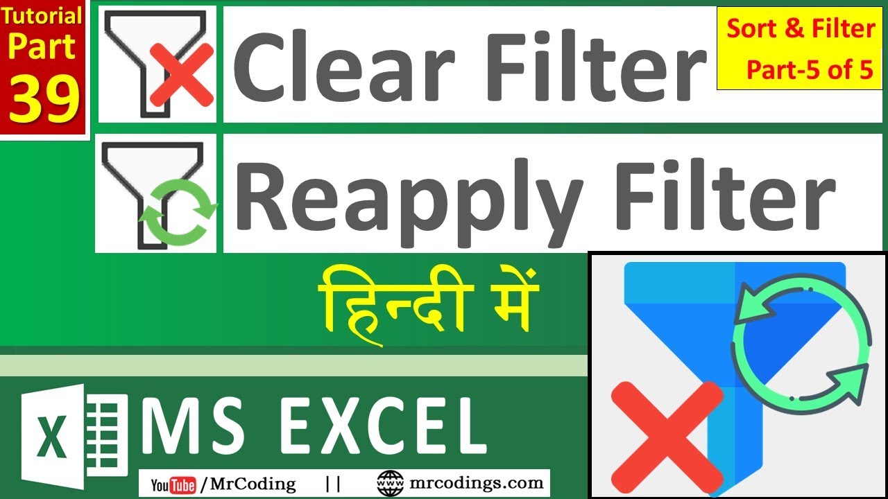 MS EXCEL 39 Clear Filter Reapply Filter Filter Beginners To ms-excel-39-clear-filter-reapply-filter-filter-beginners-to