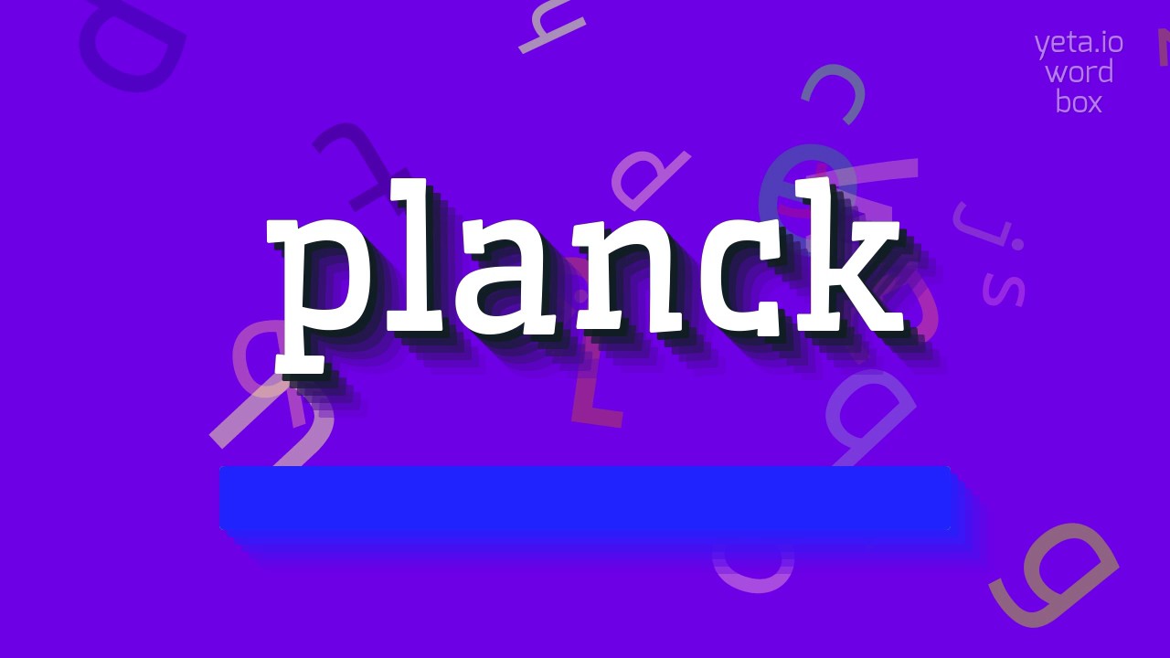 How to say "planck"! (High Quality Voices) - YouTube