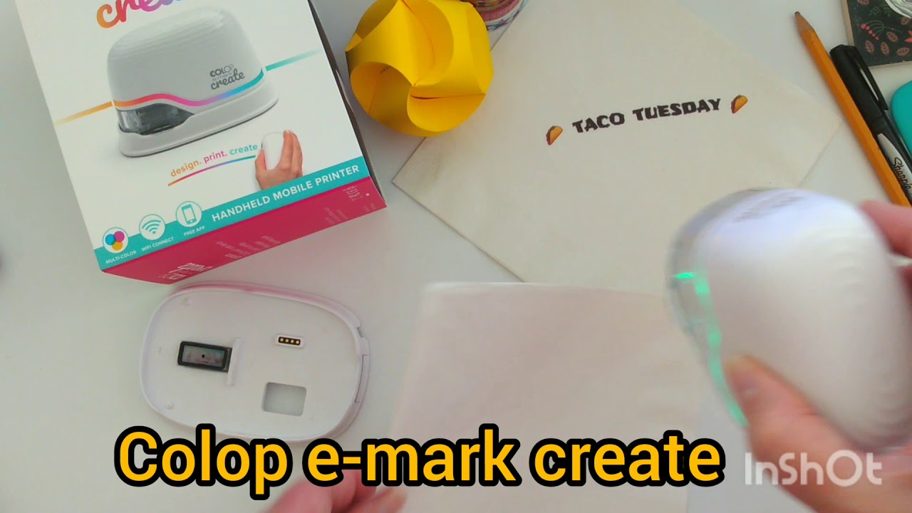 Experimenting with Colop e-mark create. Dollar tree napkins. - YouTube