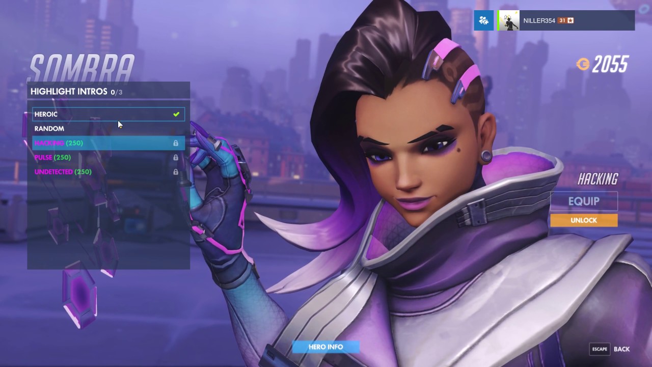 Sombra skins, emotes, victory poses & more - YouTube