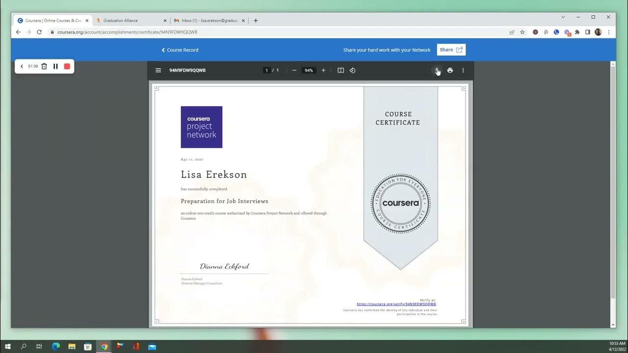 How to Upload your Coursera Certificates - YouTube