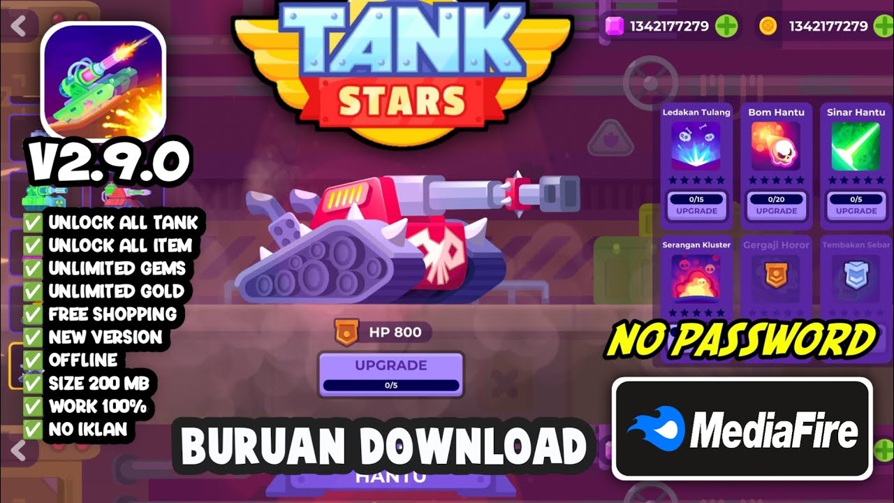 Tank Stars Mod Apk Terbaru 2025 (Unlock All Tanks & Free Shopping ...