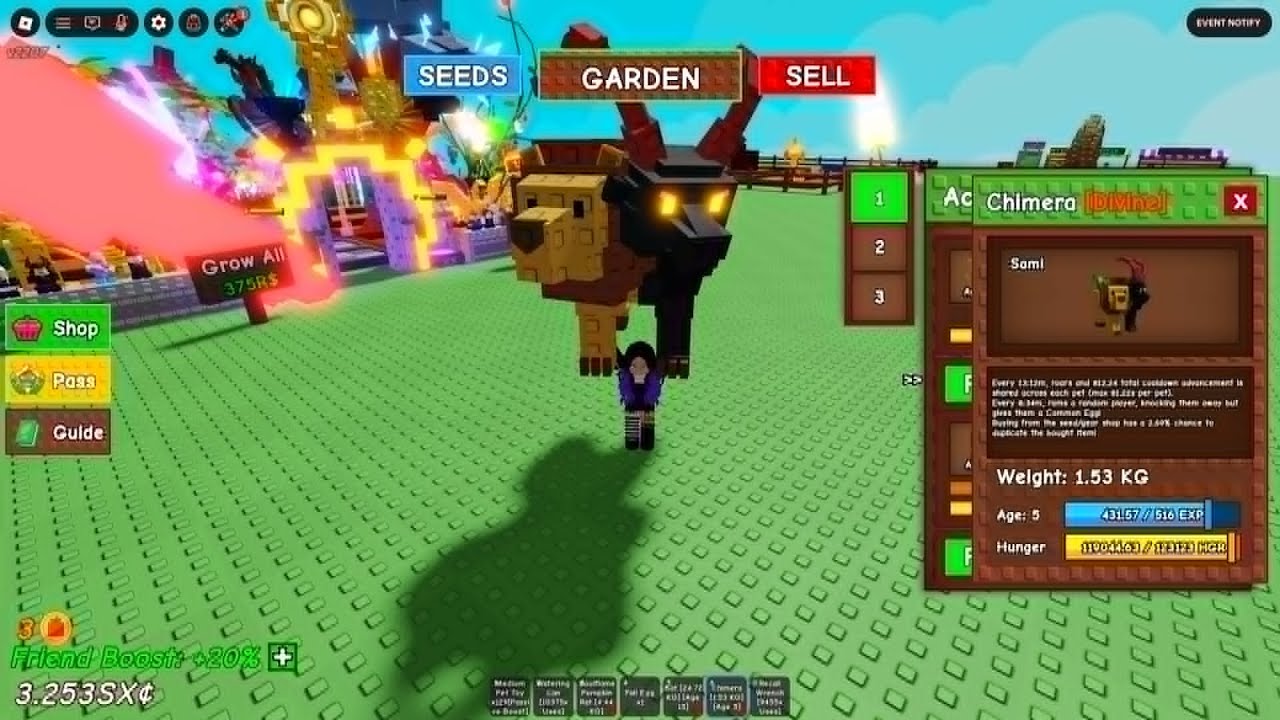 How to use the Chimera Stone in Roblox Grow a Garden to obtain Chimera ...