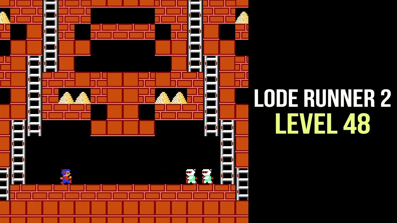 Lode Runner 2. Level 48. Nintendo (NES) Games - YouTube