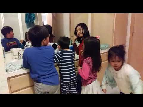 Kids flushing toilet!