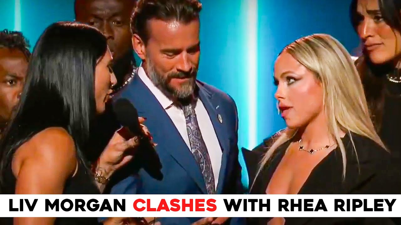 CM Punk Breaks Up Confrontation Between Liv Morgan & Rhea Ripley At ...
