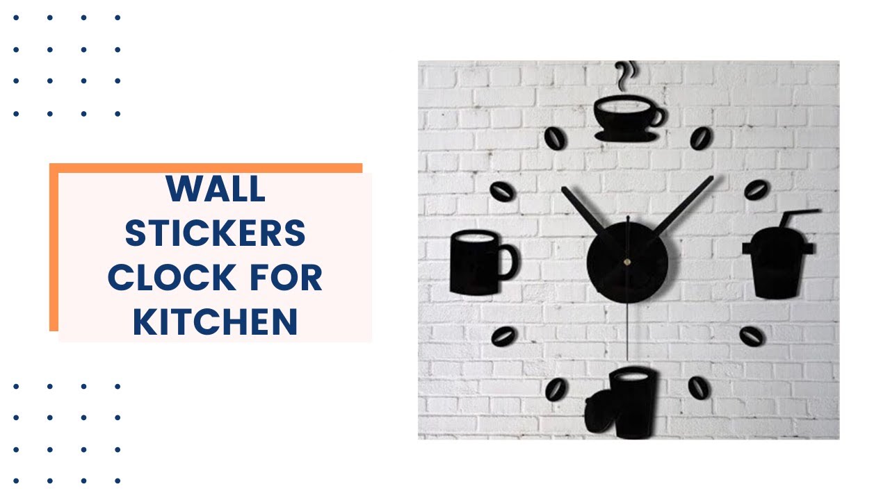 Best Kitchen Clocks | Sticker Wall Clock Decal Kit | Decorative kitchen ...