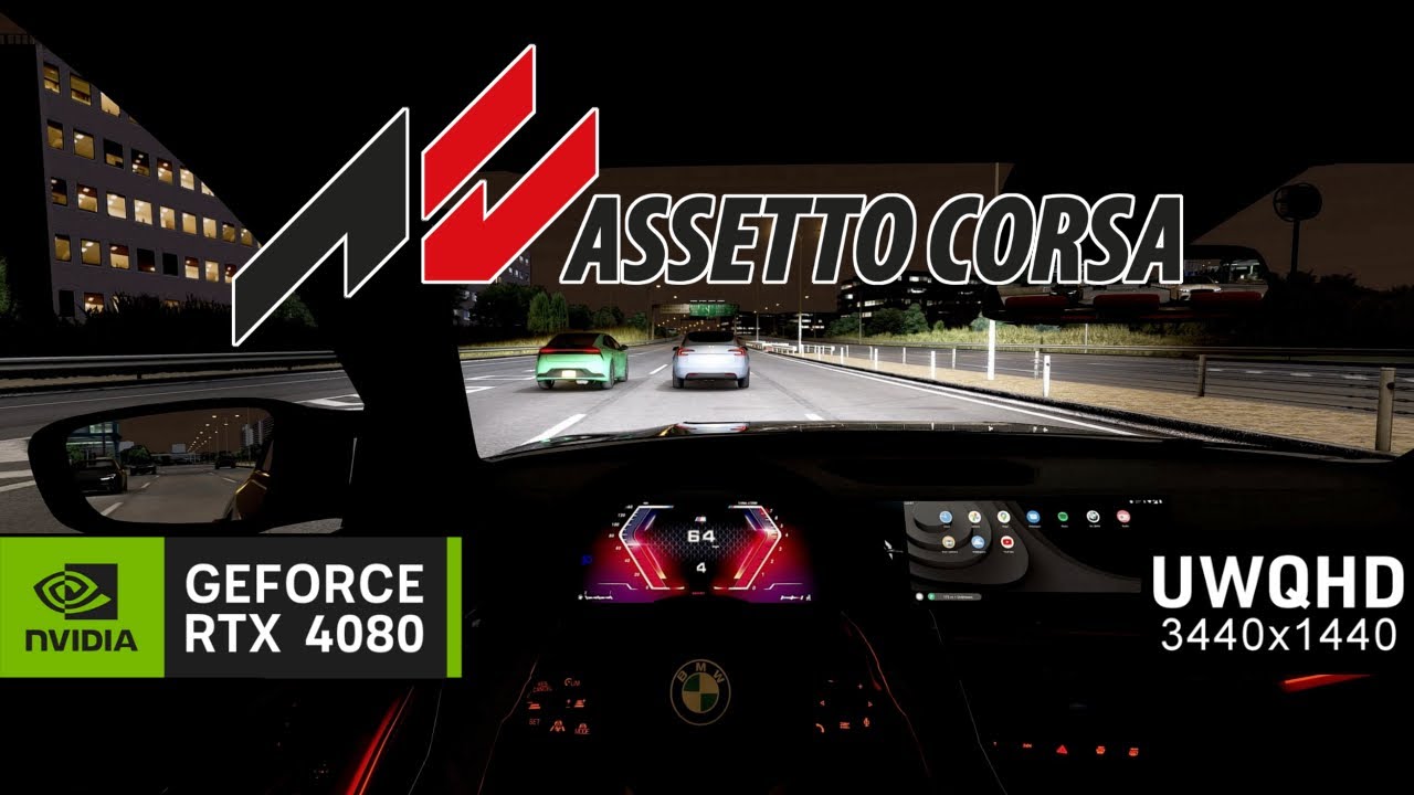 "Highway night cruise 🌃" - Ultrawide | SRP | ReShade 🎮 Assetto Corsa ...