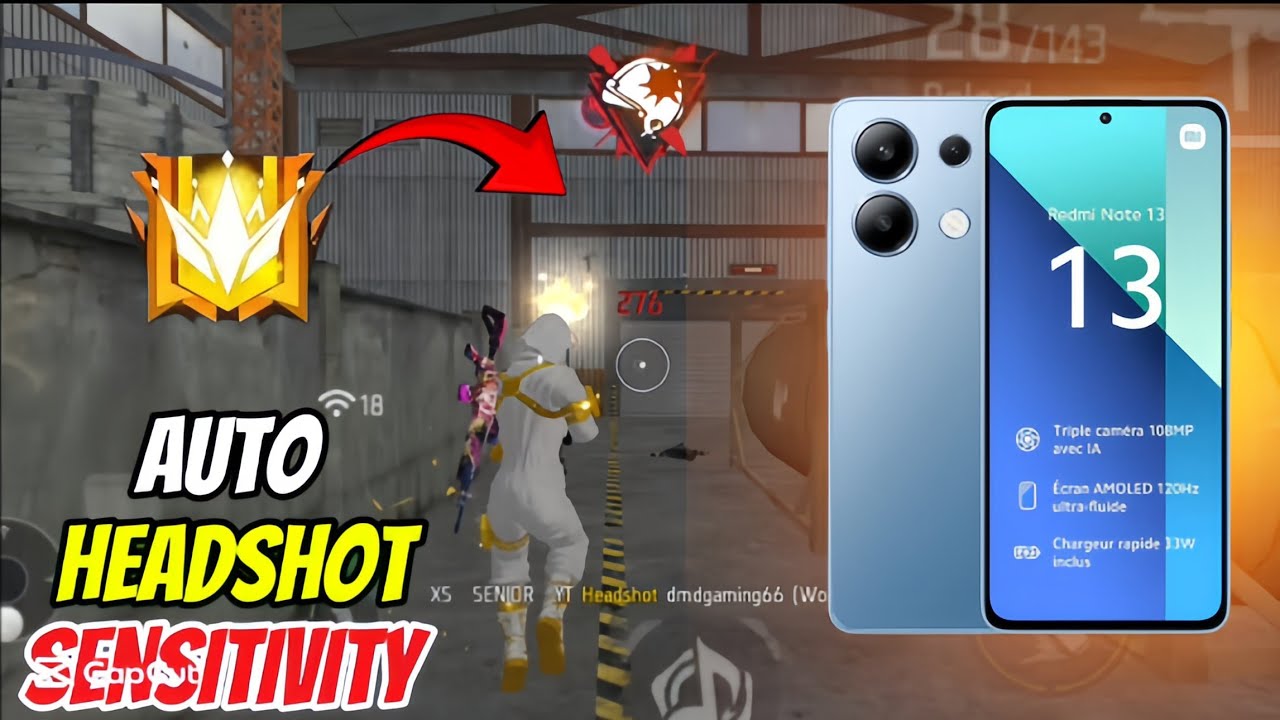 Redmi Note 13 Free Fire Sensitivity+Dpi+Headshot Settings - YouTube