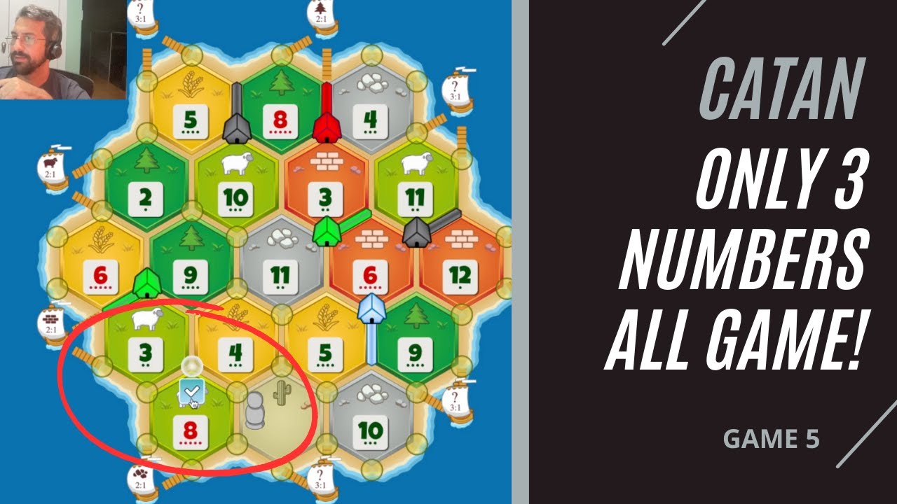 Only 3 Numbers All Game! | CATAN Ranked Game 5 - YouTube