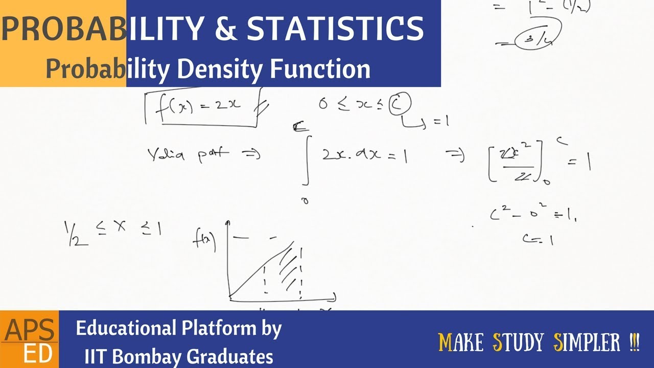 Probability Density Function | Probability and Statistics - YouTube
