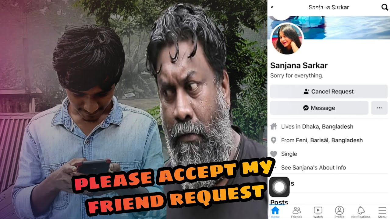 Female 2 funny clip | please accept my friend request | habu vai funny clip | arif sikder rony # ...