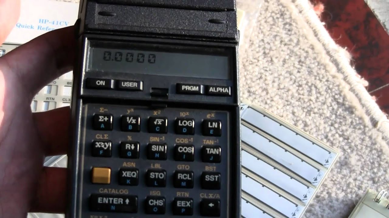 HP 41CV with Card Reader - YouTube