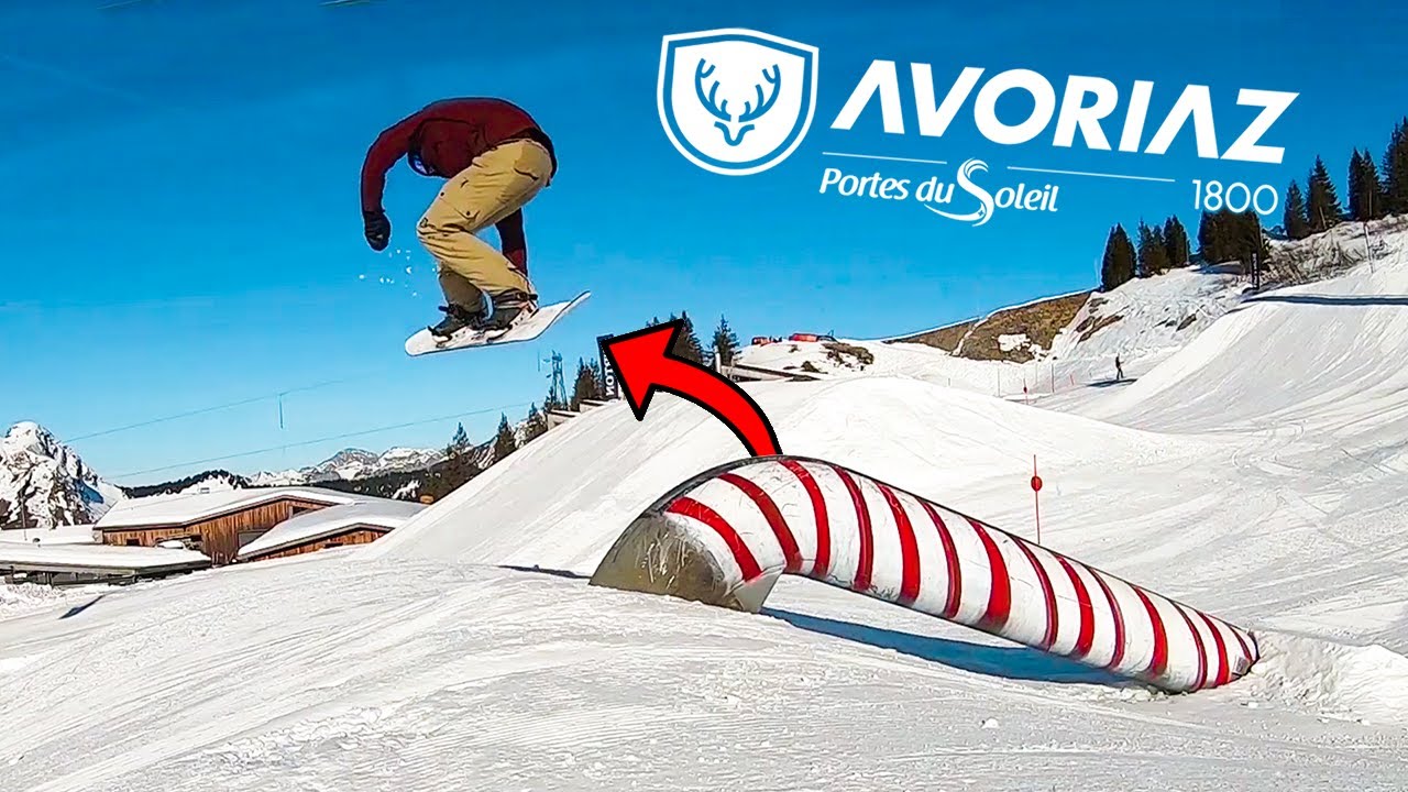 Hiking the SnowPark! Avoriaz 1800 snowboarding Vlog! - YouTube