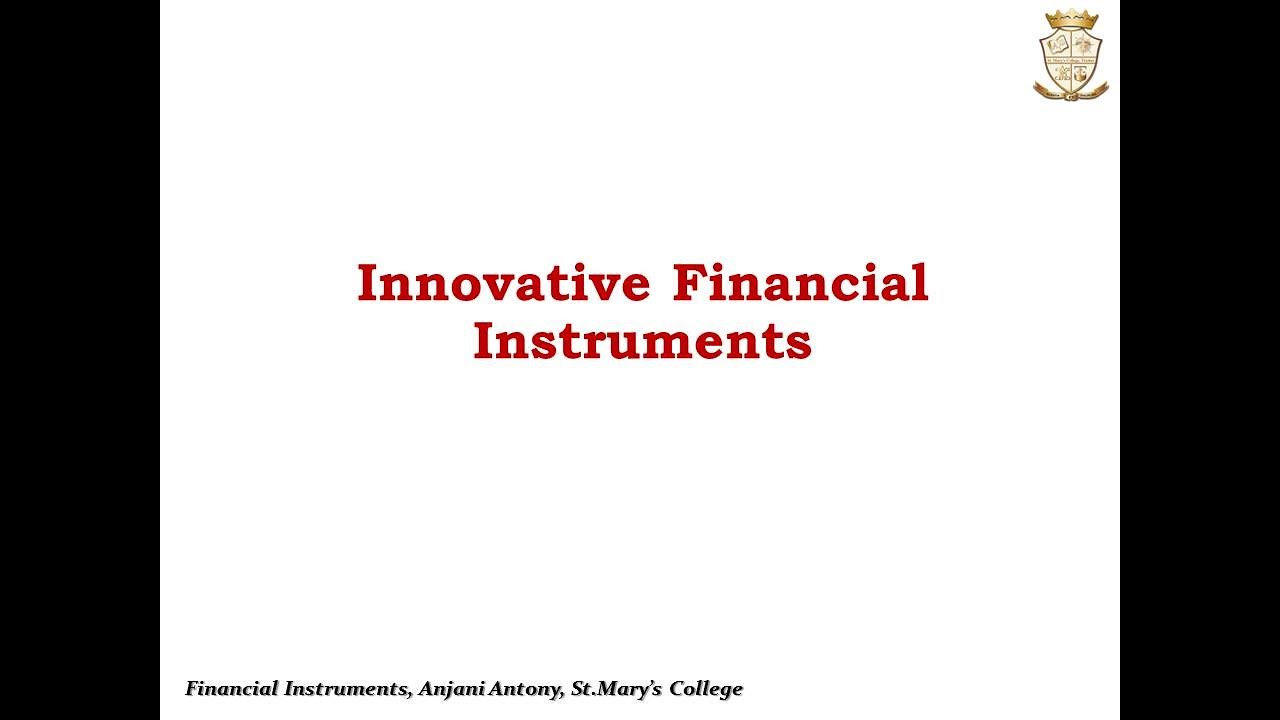 Innovative Financial Instruments - YouTube